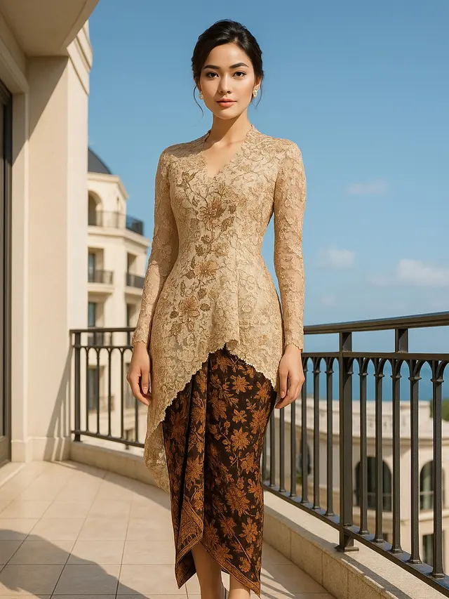 7 Model Kebaya Brokat Motif Bunga, Pilihan Titi DJ di Acara Pernikahan ...