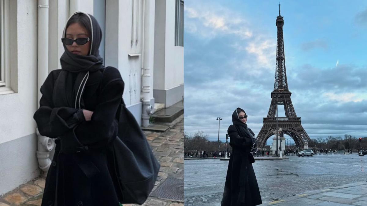 Tampilan Jennie BLACKPINK di Paris, Jadikan Syal Seperti Hijab hingga ...