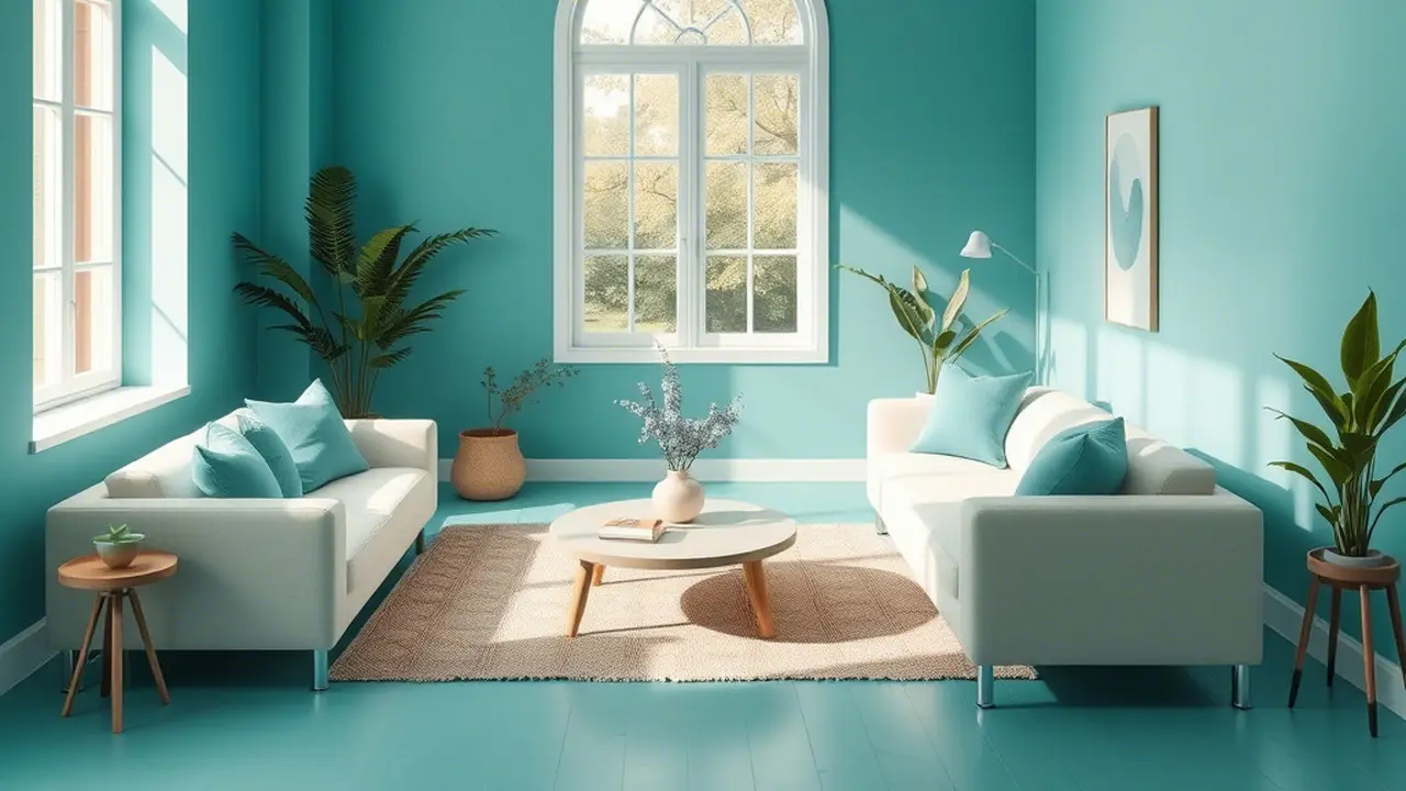 15 Inspirasi Cat Rumah Warna Tosca, Sejuk, Elegan, dan Modern - Hot ...