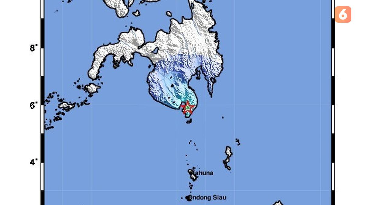 Gempa M 5,4 Guncang Kepulauan Sangihe Sulut Minggu Dinihari, Ini Analisis BMKG - News Liputan6.com