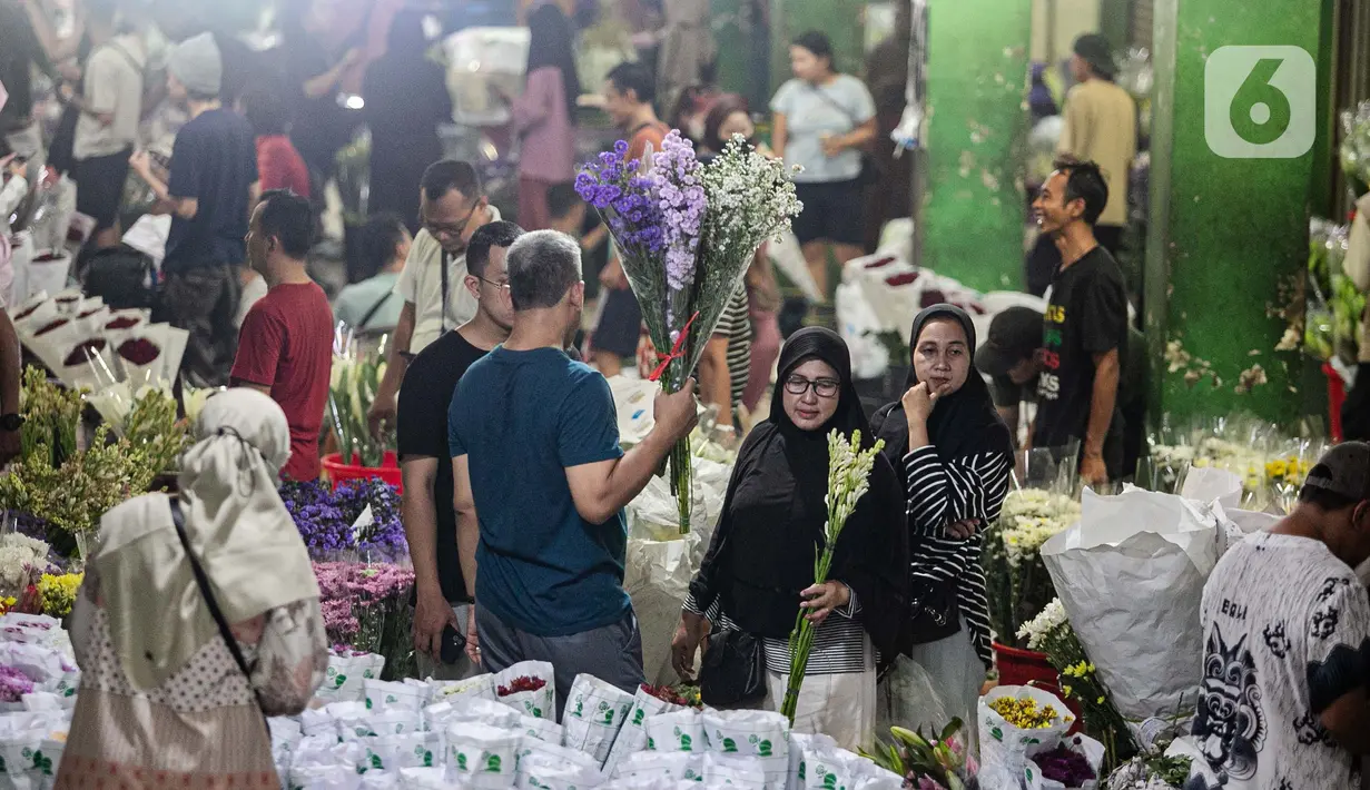 Sehari Jelang Idul Fitri 1445 H, Pasar Bunga Rawa Belong Ramai ...