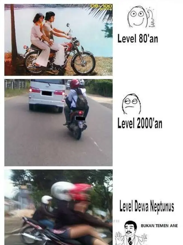 6 Meme Kelakuan Orang Naik Motor Boncengan Ini Bikin Tepuk Jidat - Hot ...