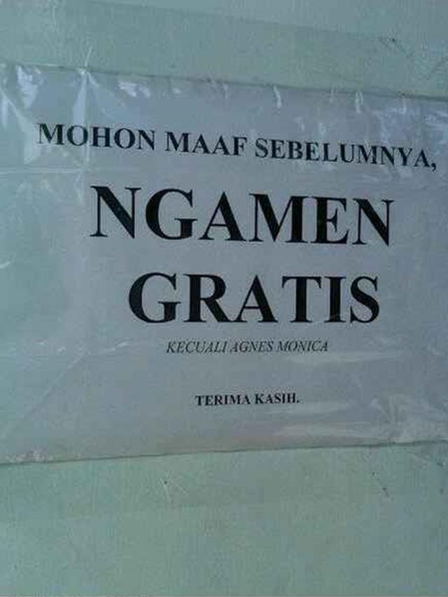6 Tulisan Ngamen Gratis Ini Bikin Geleng Kepala