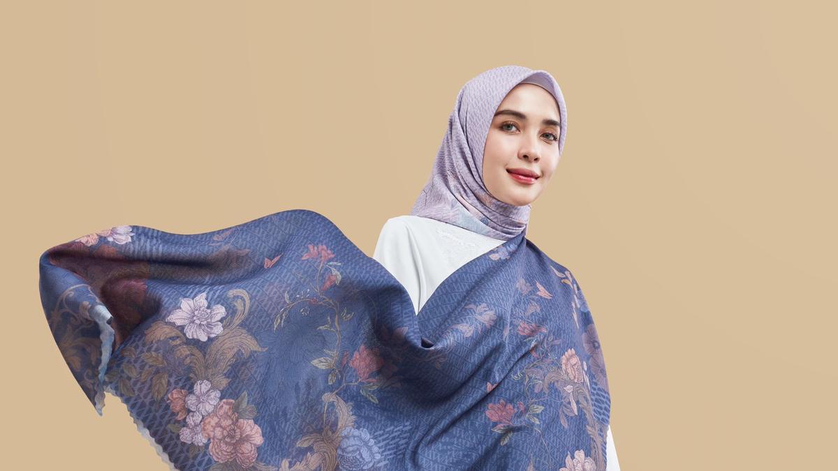 Tampil Istimewa saat Lebaran dengan Hijab Premium Motif Bunga yang ...