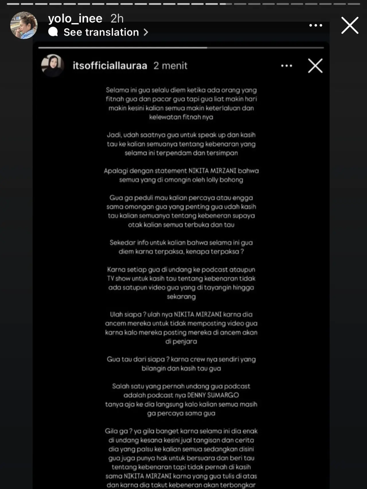 Lolly Terkesan Memojokkan Nikita Mirzani saat Klarifikasi, Netizen: Itu Pasti Vadel yang Ngetik ...