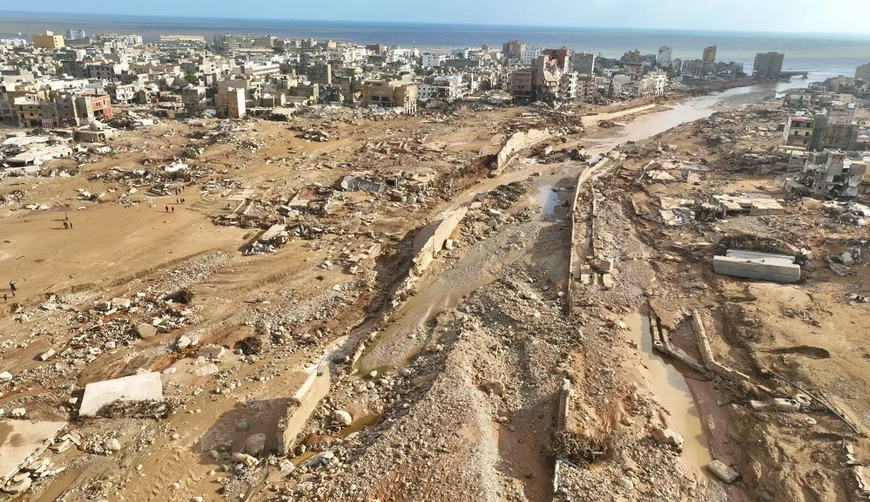 Pemandangan Mengerikan Dampak Banjir Dahsyat Seperti Tsunami di Libya ...