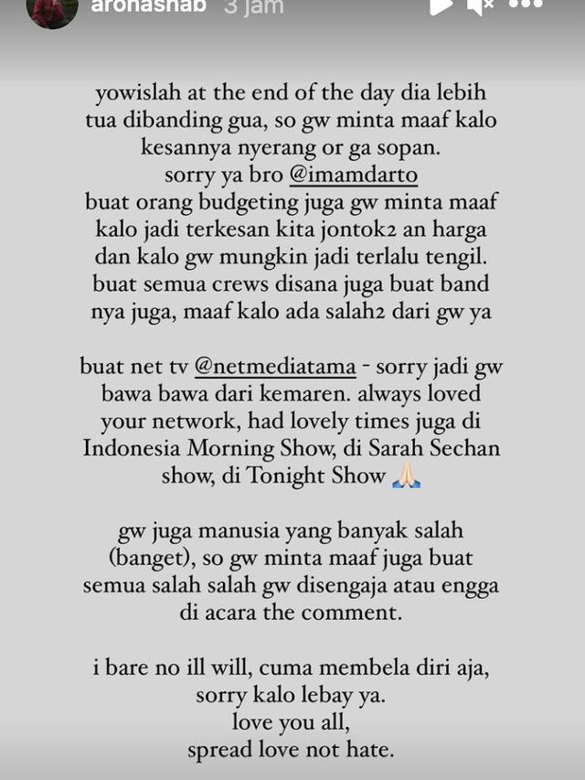 Aron Ashab Maafkan Imam Darto Meski Amarahnya Tak Digubris, Ngaku ...