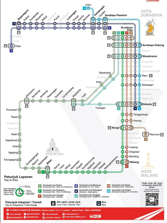 Peta KRL Terbaru 2024 Jabodetabek, Bandung, Yogyakarta, dan Surabaya