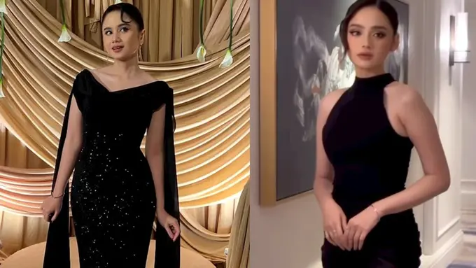 8 Gaya Elegan Seleb Berbalut Gaun Hitam di Resepsi Pernikahan Al Ghazali dan Alyssa Daguise ...