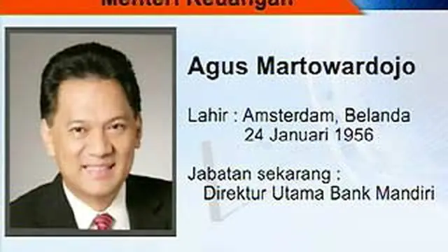 Agus Martowardojo Gantikan Sri Mulyani - News Liputan6.com