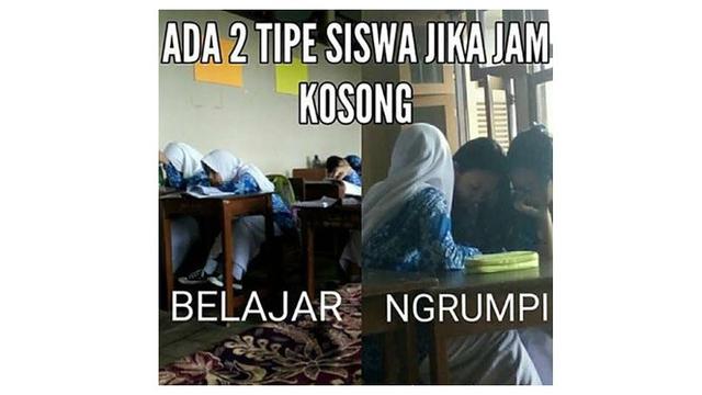 6 Meme Lucu saat Jam Kosong di Sekolah Ini Bikin Nostalgia
