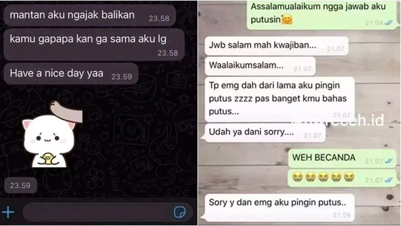 10 Chat saat Diputusin Pacar Ini Bikin Senyum Kecut - Hot Liputan6.com