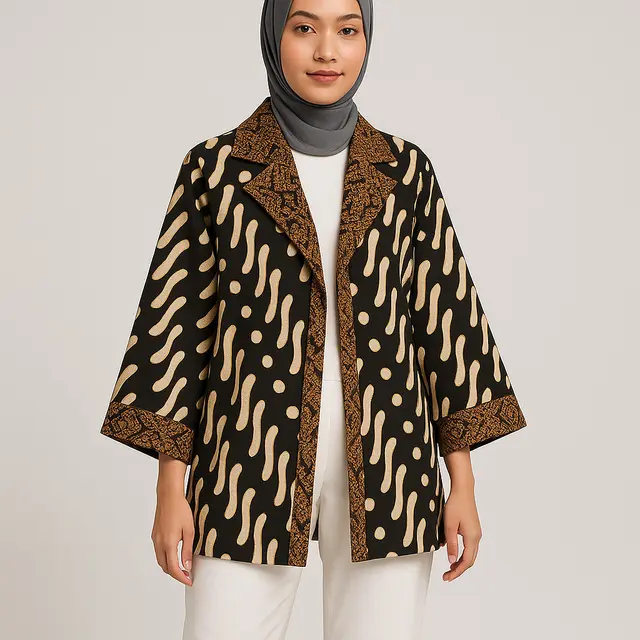 5 Model Outer Batik Hijab Kekinian 2025, Tampilan Etnik dan Stylish ...