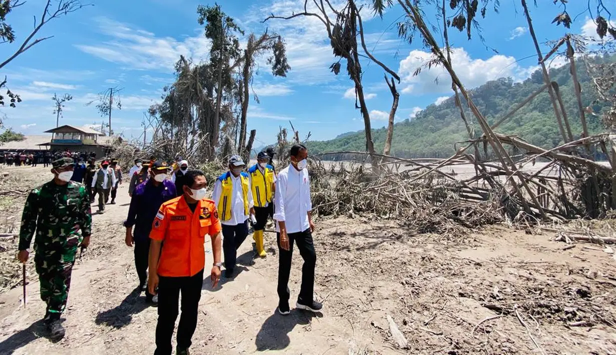 FOTO: Presiden Jokowi Kunjungi Lokasi Bencana Erupsi Semeru - Foto ...