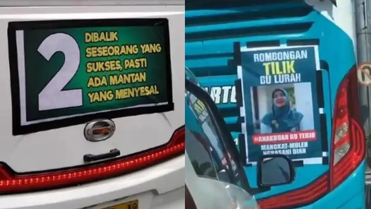10 Potret Tulisan Kocak di Belakang Bus Pariwisata Ini Bikin Tepuk Jidat - Hot Liputan6.com