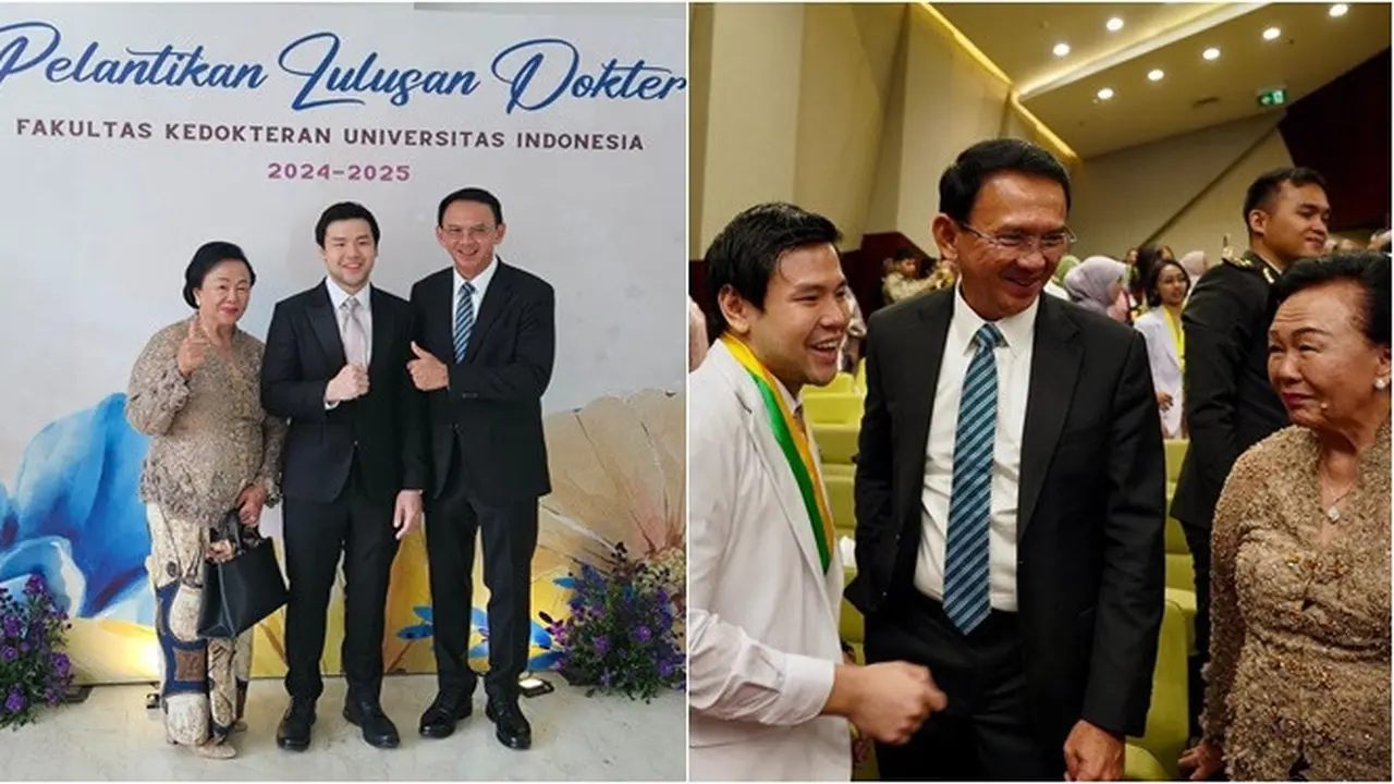 6 Potret Nicholas Sean Jalani Sumpah Dokter, Didampingi Ahok dan Nenek