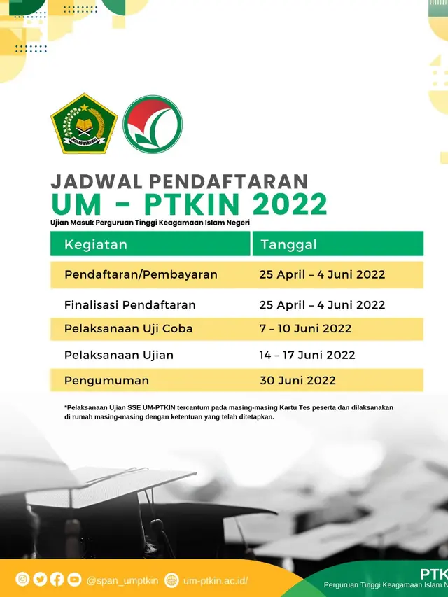Ketentuan dan Jadwal Pendaftaran UM-PTKIN 2022 yang Dibuka Hari Ini - Bisnis Liputan6.com