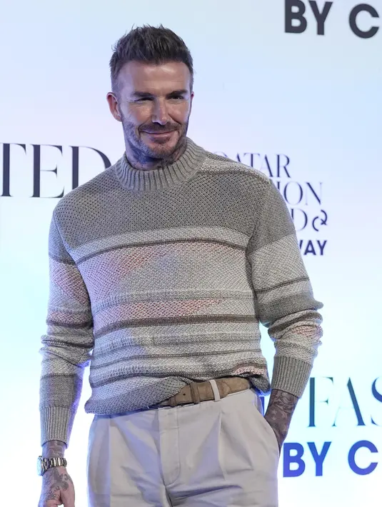 Duta Piala Dunia 2022 David Beckham Tampil Trendi di Qatar Fashion ...