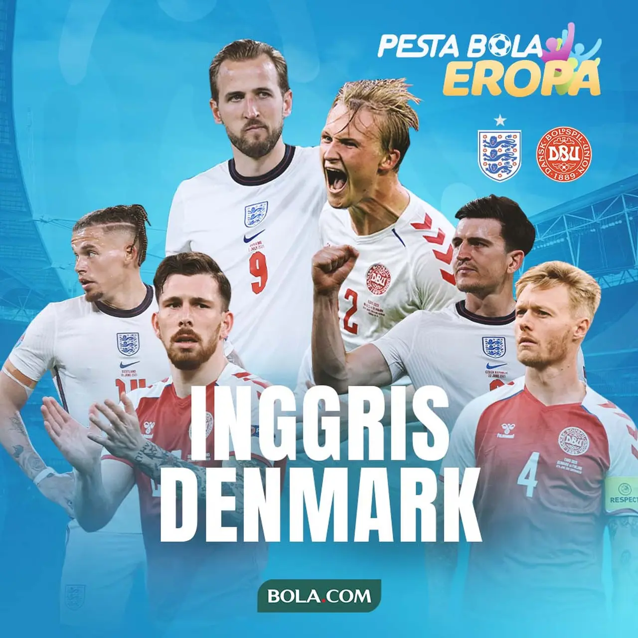 Euro 2020: 11 Data dan Fakta Inggris Vs Denmark, Rekor The Three Lions ...