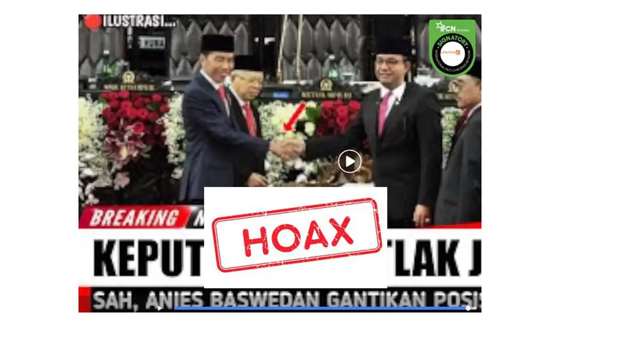 Cek Fakta: Hoaks Presiden Jokowi Lantik Anies Baswedan Jadi Menkominfo Gantikan Johnny G Plate ...