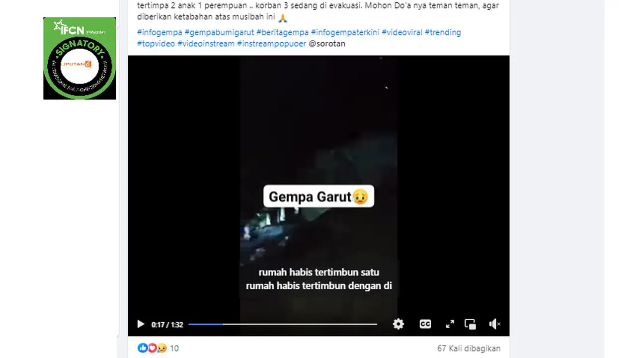 Cek Fakta: Tidak Benar Gempa Garut Akibatkan Longsor di Banjarwangi Kampung Sirnagalih - Cek ...