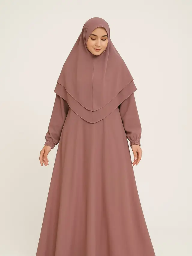 10 Inspirasi Model Gamis Syari A-Line Terbaru yang Sedang Digemari ...