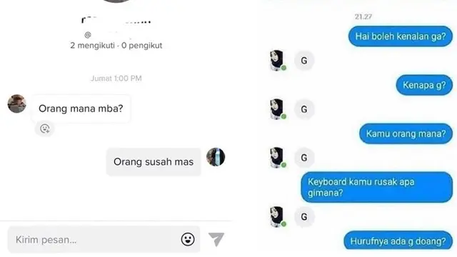 6 Balasan Chat Cewek saat Diajak Kenalan Cowok di Medsos Ini Kocak - Hot Liputan6.com