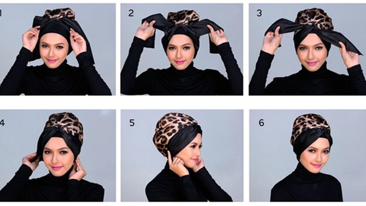 5 Tutorial Hijab Turban Modern Untuk Tampil Cantik Saat Idul Adha ...