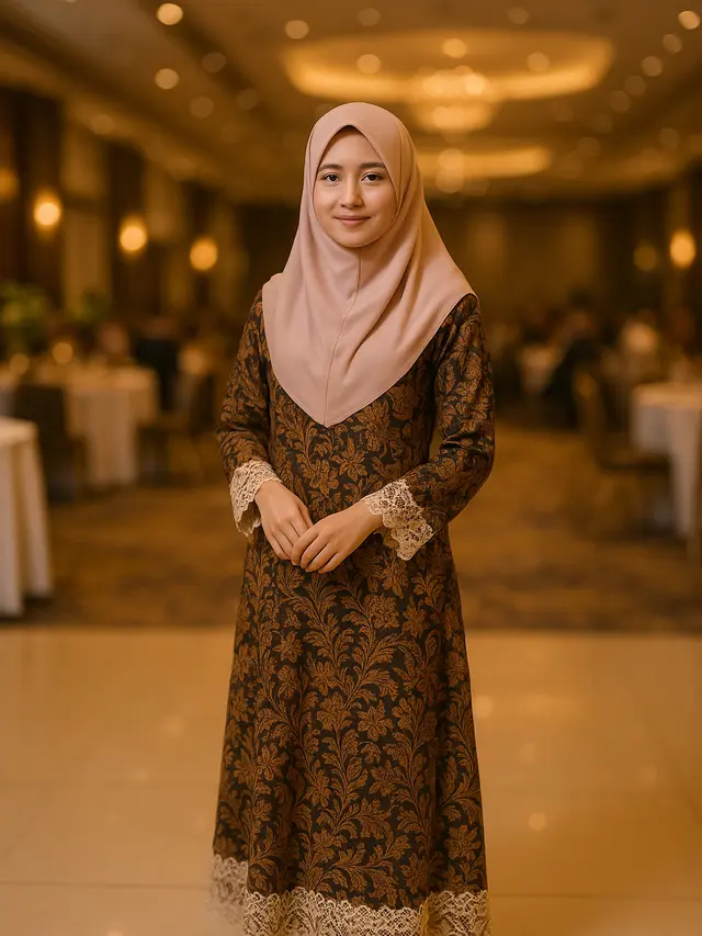 10 Model Baju Batik Pesta Syar’i untuk Wanita Berhijab, Ide Gaya ...