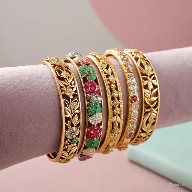 7 Model Gelang Emas 4 Gram Kombinasi Batu Permata, Desain Elegan yang ...