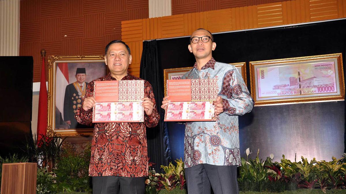 Uang Kertas Rp.100 Ribu Baru Resmi Diluncurkan - Foto Liputan6.com
