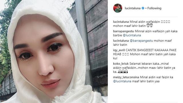 Lebaran, Lucinta Luna Kesepian Tanpa Sang Ibu
