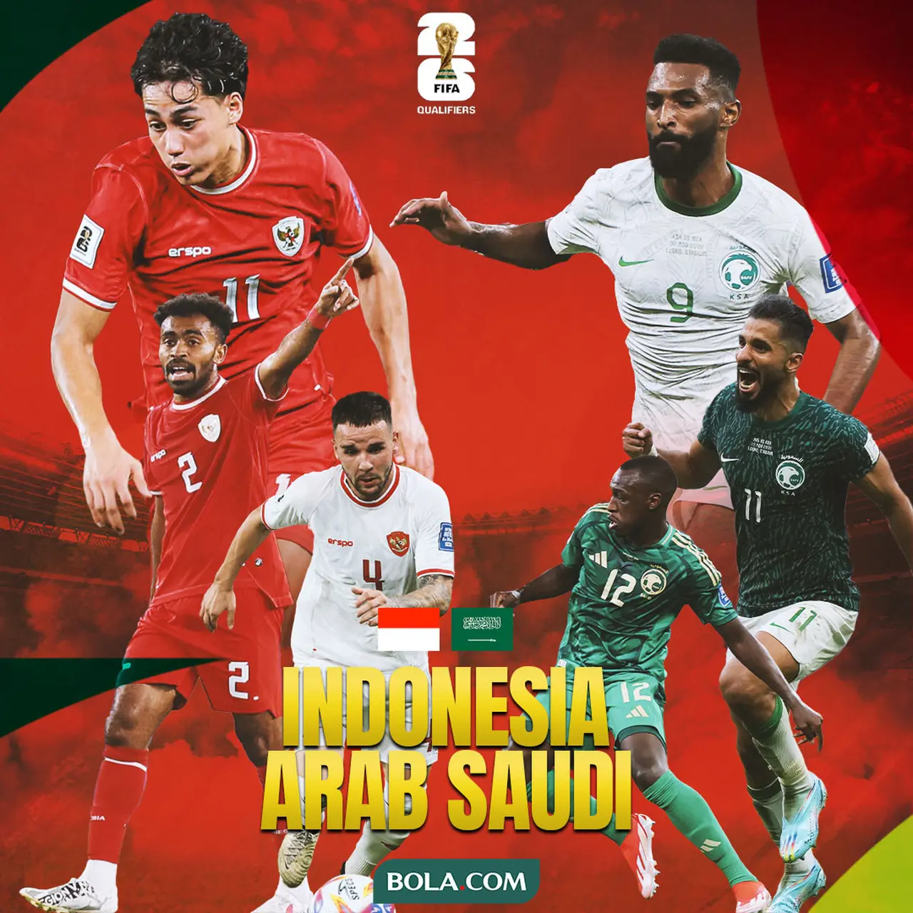 Link Live Streaming Kualifikasi Piala Dunia 2026: Timnas Indonesia Vs Arab Saudi - Indonesia ...