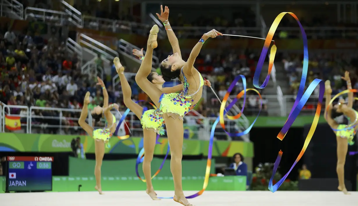 Keindahan Senam Ritmik di Olimpiade Rio 2016 - Foto Bola.com