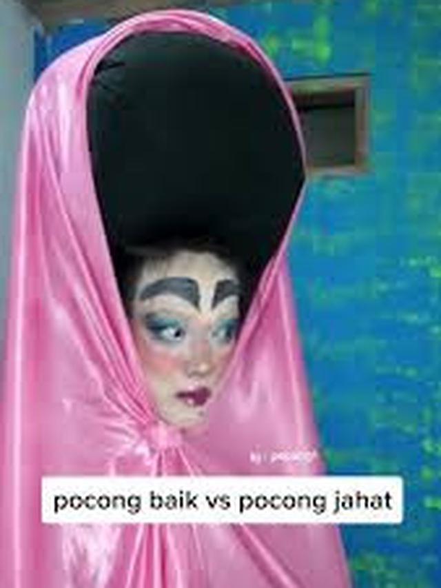 6 Dandanan Nyeleneh Seperti Pocong Ini Bikin Geleng Kepala, Kocak