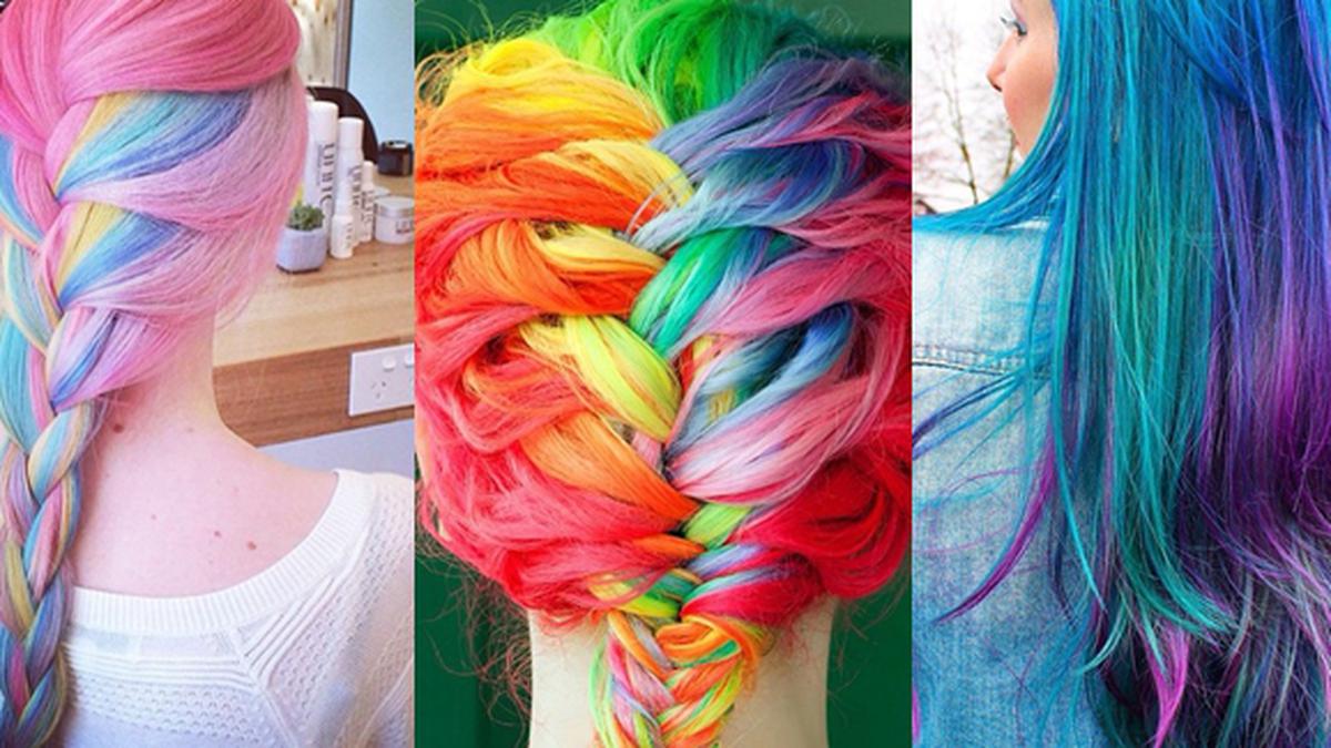 Wow Tren Rambut Warna Warni Pelangi Ini Hits Banget Photo