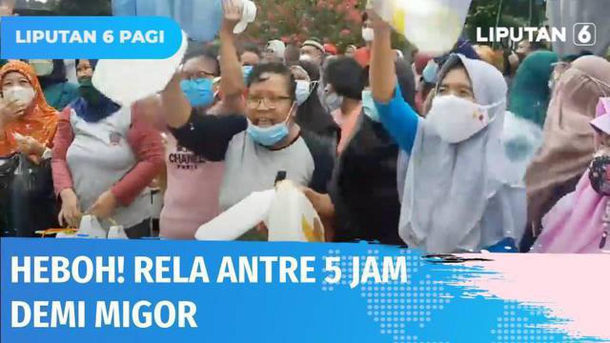 VIDEO: Antrean Mengular di Sejumlah Titik demi Seliter Minyak Goreng ...