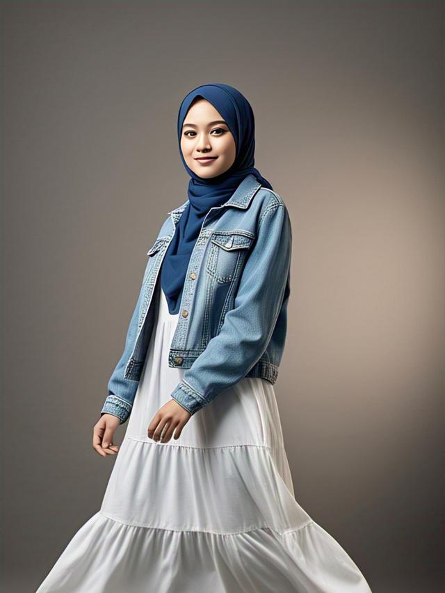 8 Ide OOTD Hijab dengan Jaket Jeans, Inspirasi Outfit Ngampus dan ...