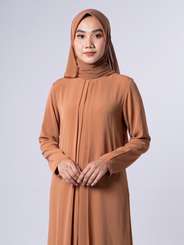 9 Model Gamis Orang Gemuk Perut Buncit yang Nyaman, Bikin Tampilan ...