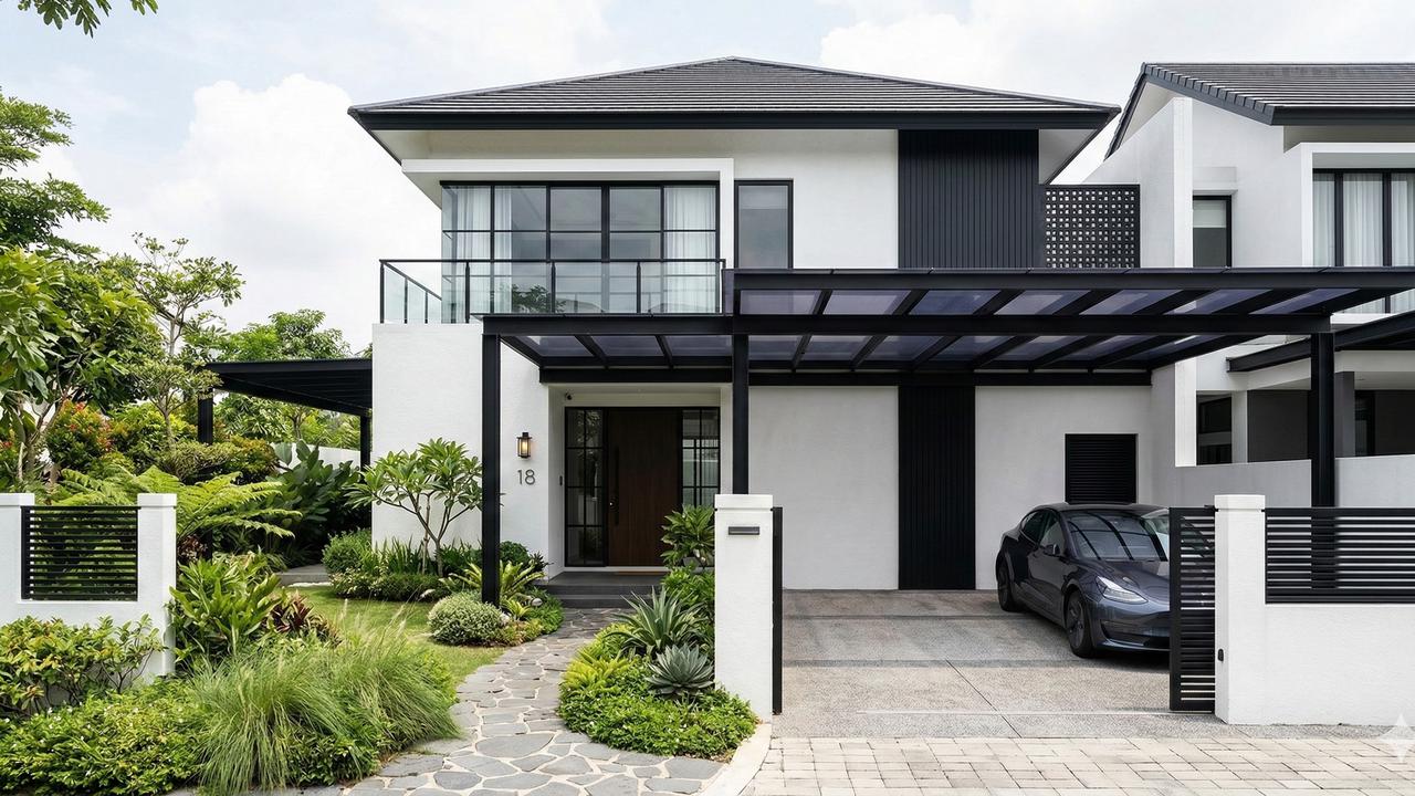7 Gambar Rumah Minimalis Cat Hitam Putih yang Bikin Hunian Terlihat ...