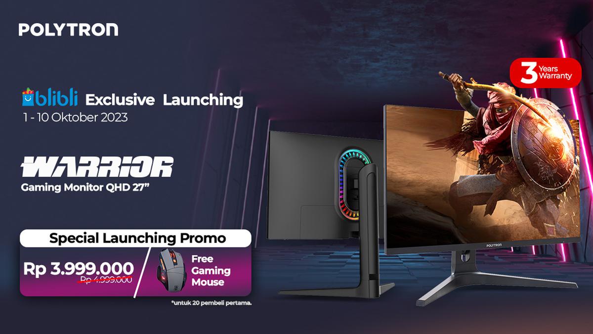 Polytron Luncurkan Gaming Monitor Warrior, Desain Menawan dengan Spek ...