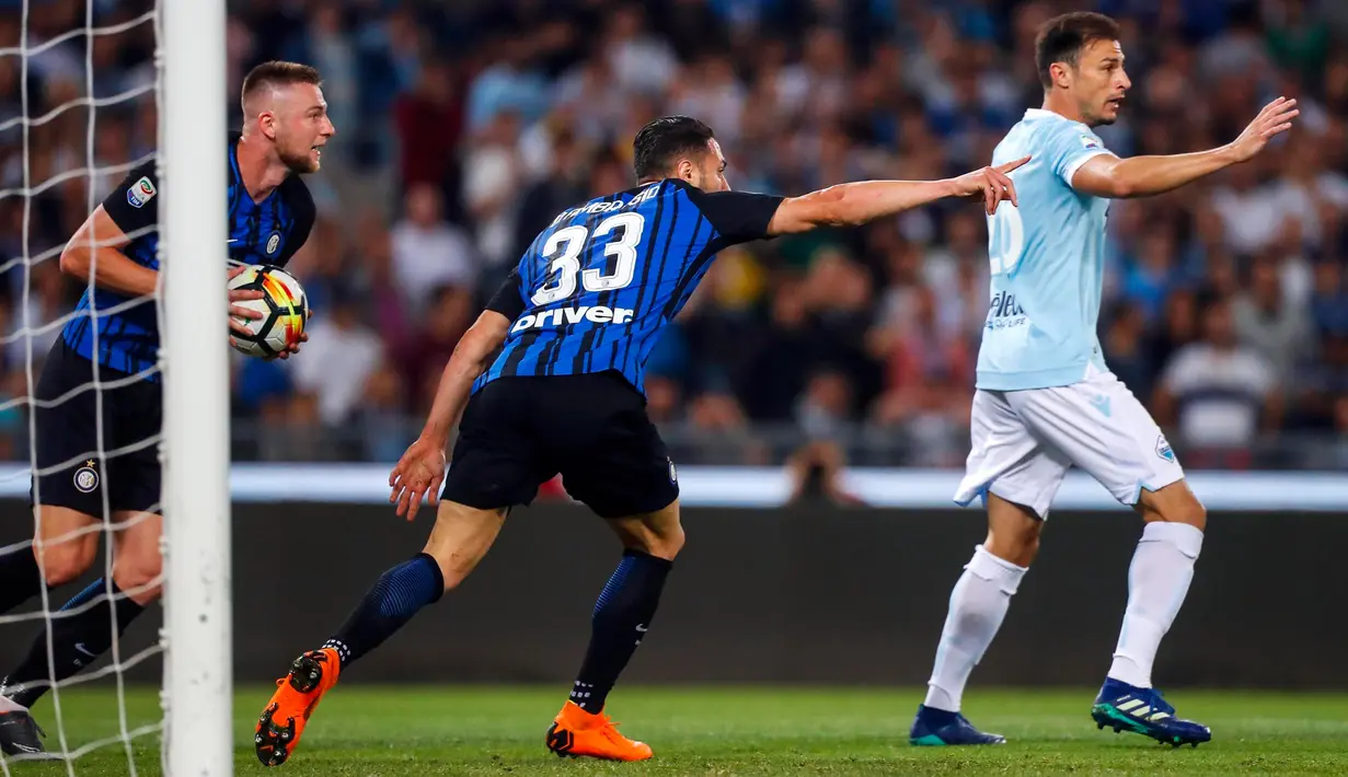Foto Menang Dramatis Atas Lazio Inter Milan Rebut Tiket Liga