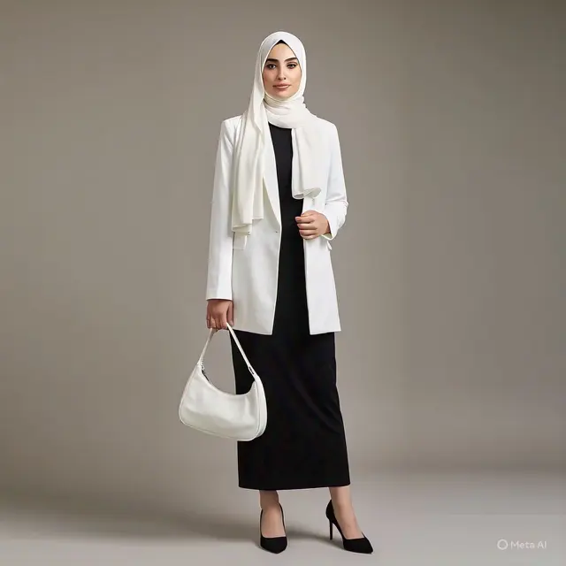 7 Outfit Hitam Putih Hijab Simpel dan Elegan untuk Setiap Kesempatan ...