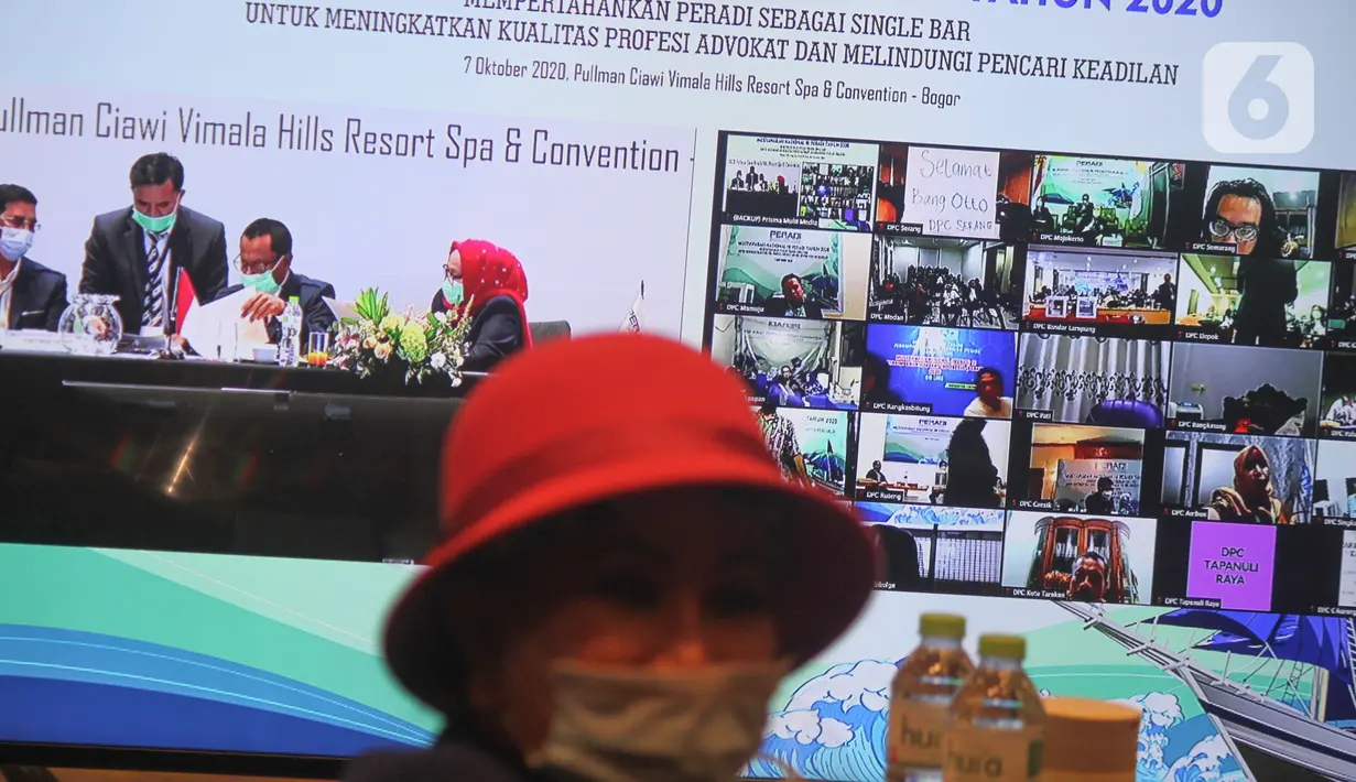 FOTO: Ketika Munas III Peradi Digelar Secara Daring - Foto Liputan6.com