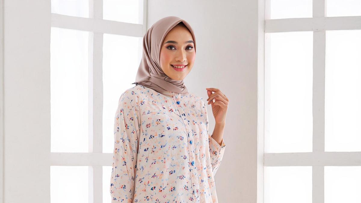 8 Model Midi Dress Muslim Kombinasi Linen Nyaman untuk Sehari-hari ...