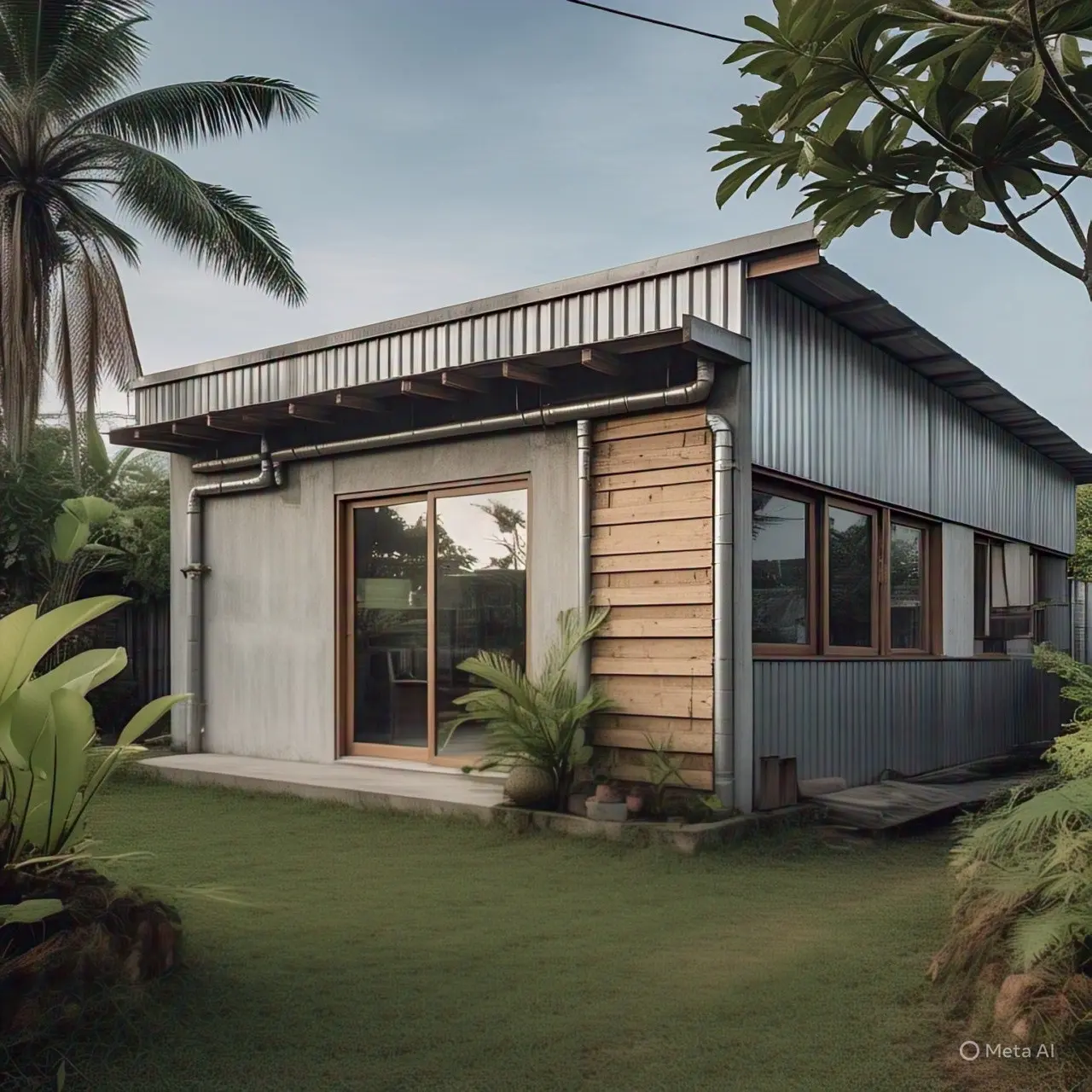 13 Desain Rumah Kekinian 1 Lantai di Desa yang Sederhana dan Estetik ...