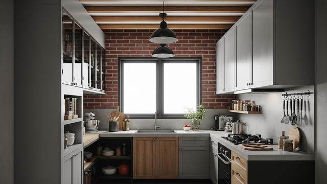 7 Inspirasi Desain Dapur Rumah Mungil Tipe 21 Gaya Industrial Low ...