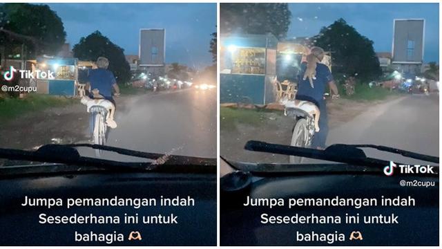 Anteng Dibonceng Naik Sepeda, Interaksi Kucing dan Pemiliknya Ini Bikin ...