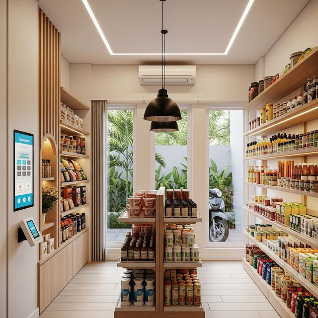 9 Inspirasi Desain Warung Kelontong Modern di Rumah Tipe 36, Fungsional ...