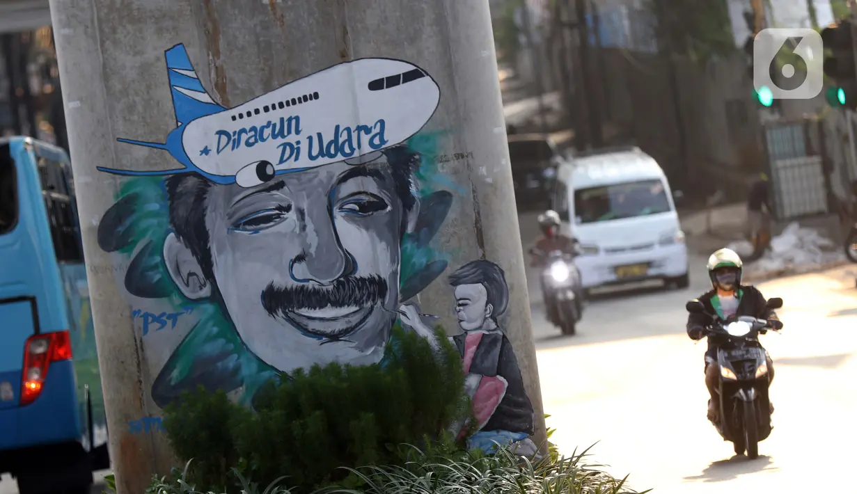 FOTO: Mural Mengenang Munir - Foto Liputan6.com